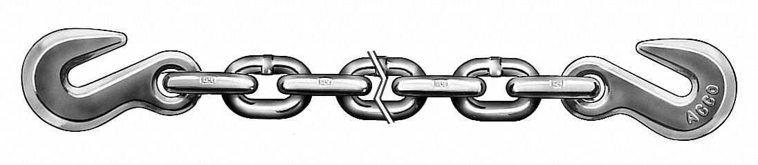 LIFT-ALL, 20 ft Overall Lg, High Carbon Steel, Straight Chain - 39A362 ...