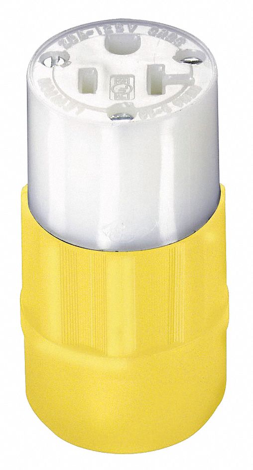 20 Amp Industrial Grade Standard Straight Blade Connector, 5-20R NEMA ...