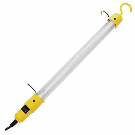 Hand Lamp,Fluorescent,15W,Hook,Yellow - Grainger