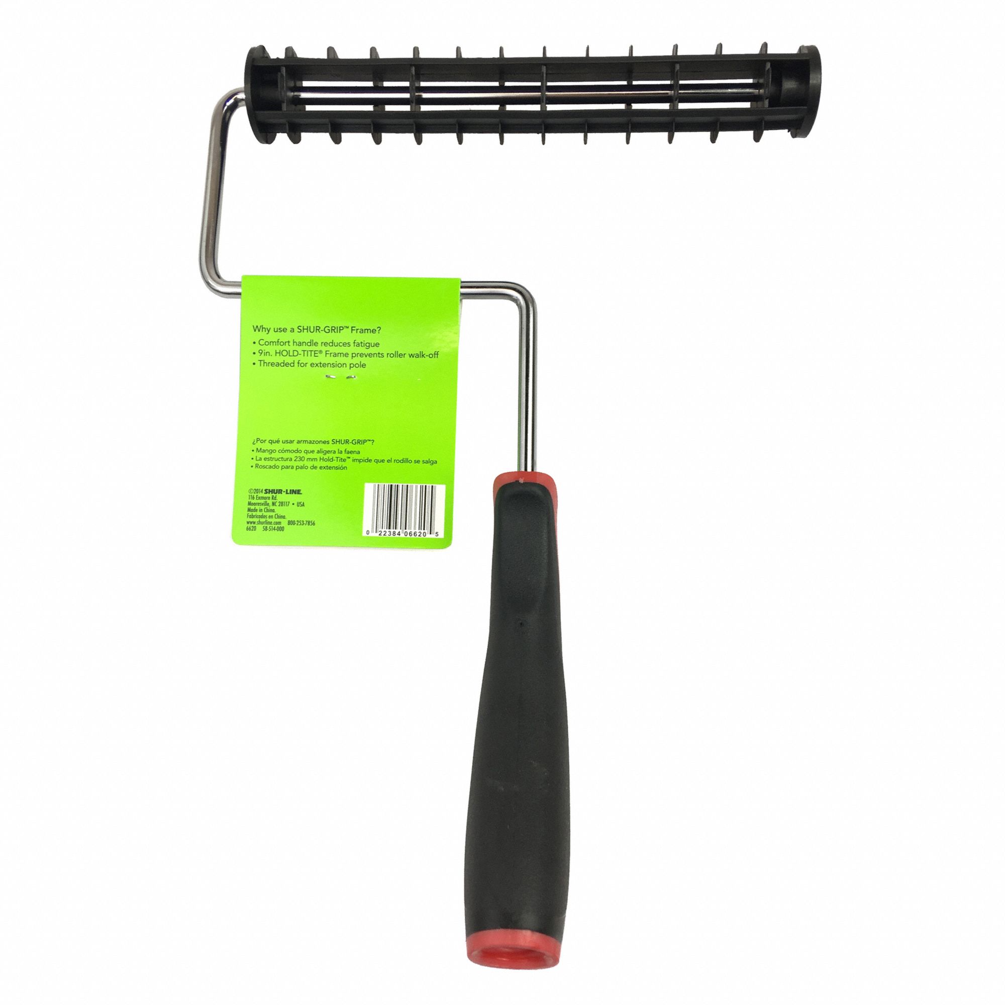 SHUR-LINE Paint Roller Frame: Std, 9 in, Cage Roller Frame, Threaded ...