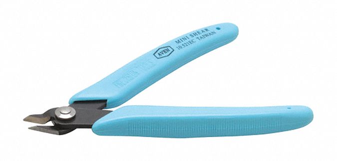 NIPTEC Precision Diagonal Cutting Plier: Flush, Pointed, 5 in Overall ...