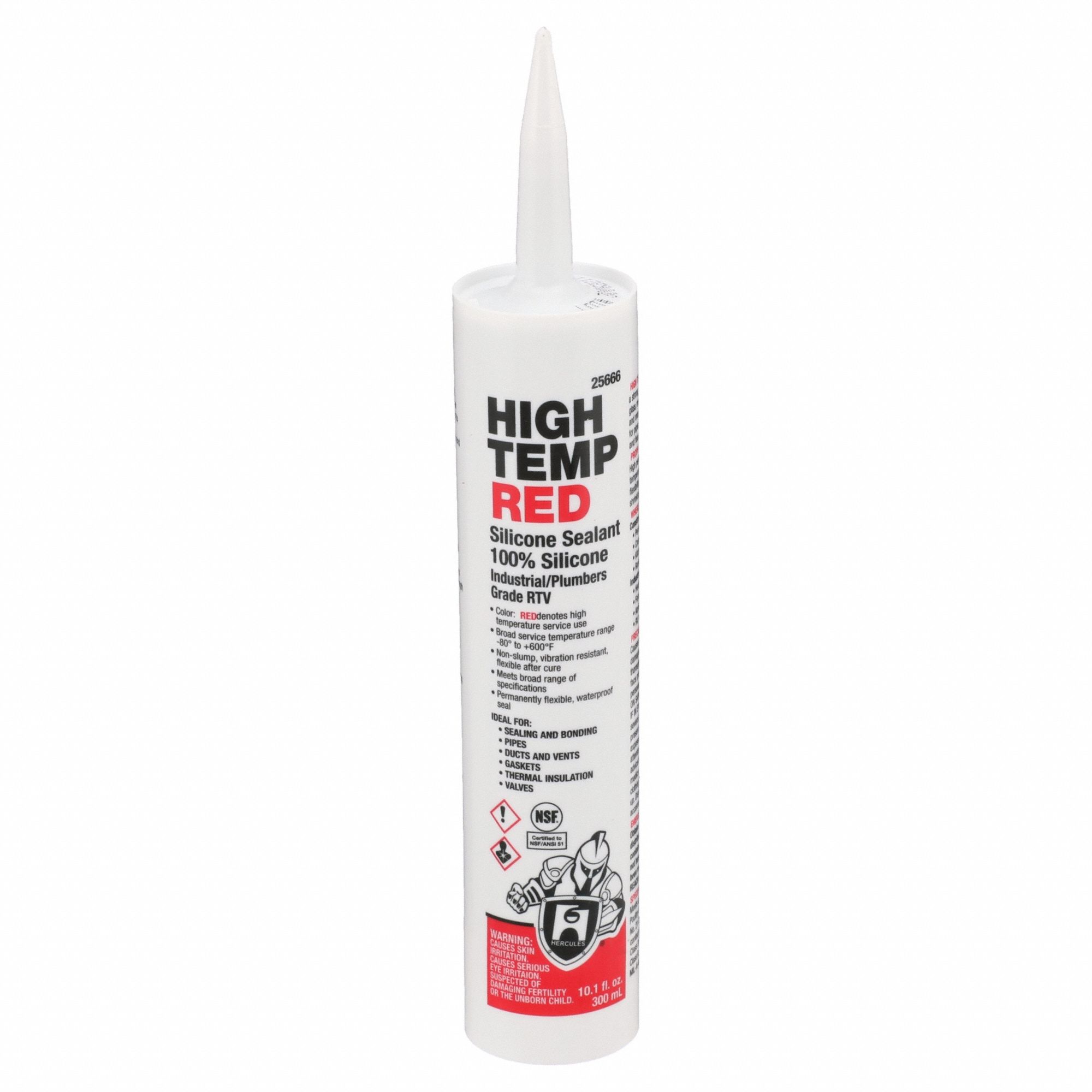 HERCULES, High Temp, Red, Silicone Sealant - 39AP03|25666 - Grainger