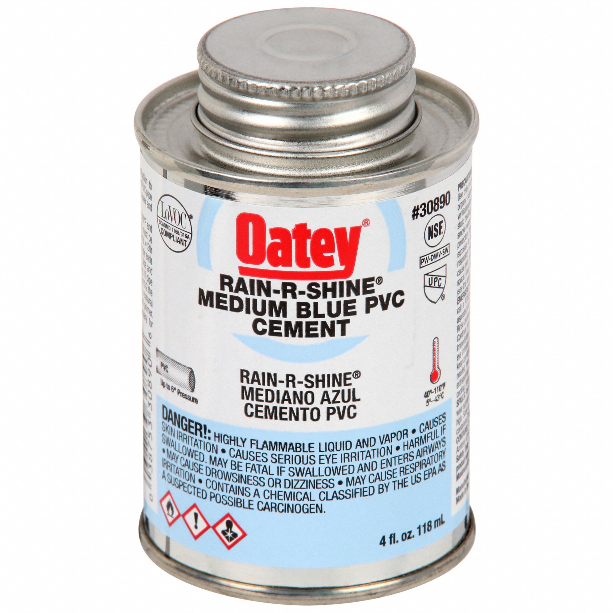 OATEY, Rain-R-Shine, 4 fl oz, Pipe Cement - 39AP09|30890 - Grainger
