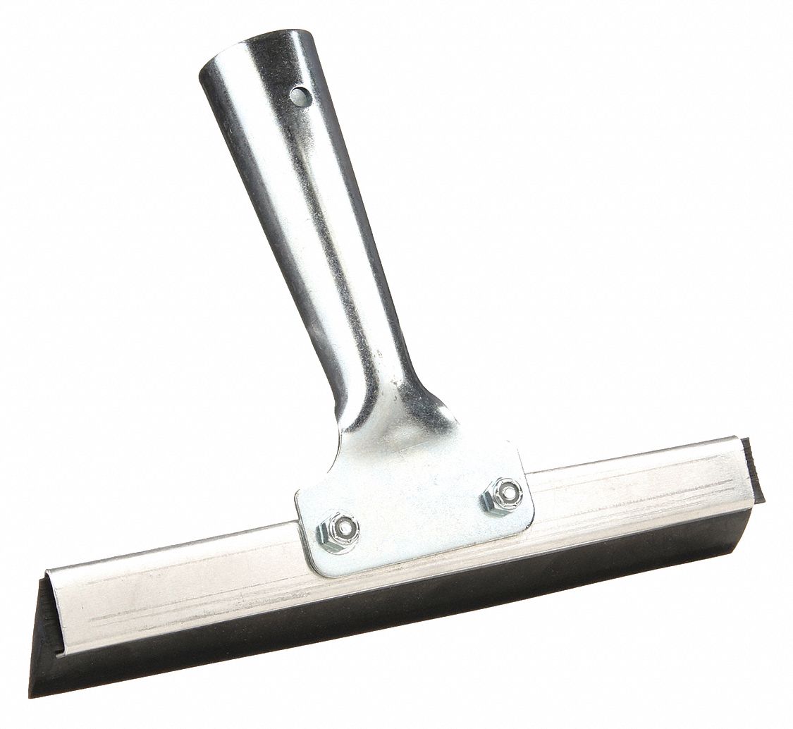 8 inW Angle Neoprene Floor Squeegee Without Handle, Black - Grainger