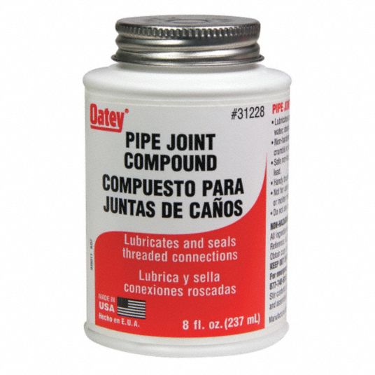 OATEY, Gray Pipe Joint Compound, 8 fl oz, Pipe Thread Sealant - 39AT50 ...