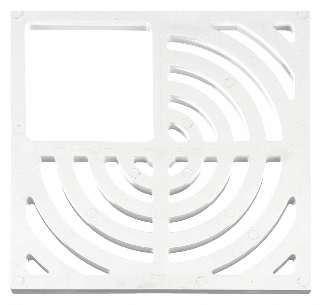 OATEY, 9 1/8 in Overall Wd, 9 1/8 in Overall Lg, Grate - 39AT74|42752 ...