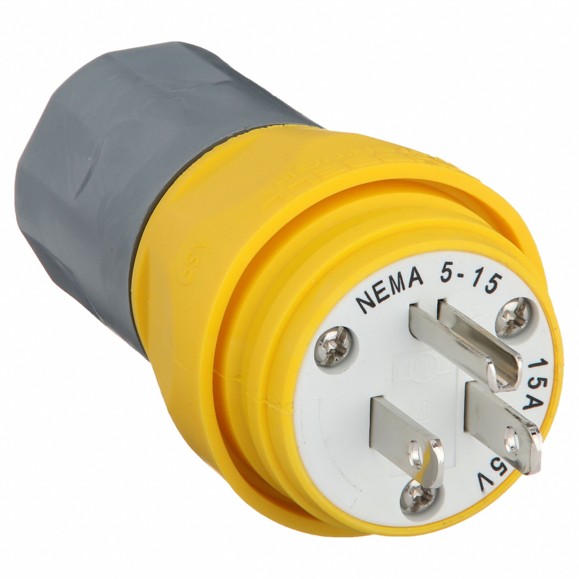 HUBBELL, 5-15P, 15 A, Watertight Straight Blade Plug - 39AW17|HBL14W47A - Grainger