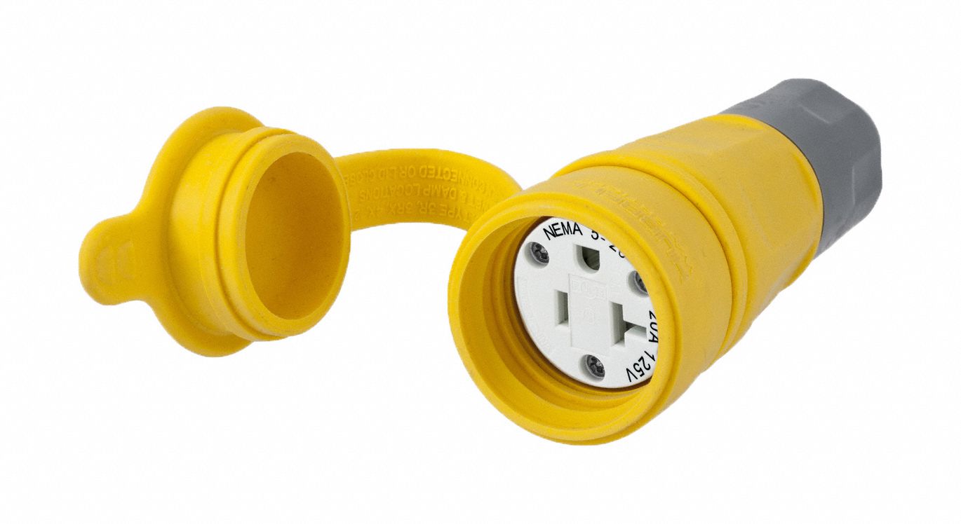 HUBBELL WIRING DEVICE-KELLEMS, 20 Amps - Plugs and Receptacles, 125V AC ...