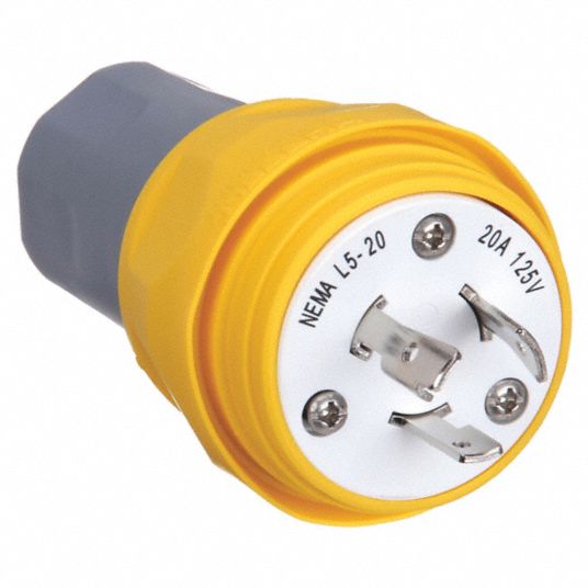 L5-20P, 20 A, Watertight Locking Plug - 39AW32|HBL26W47 - Grainger