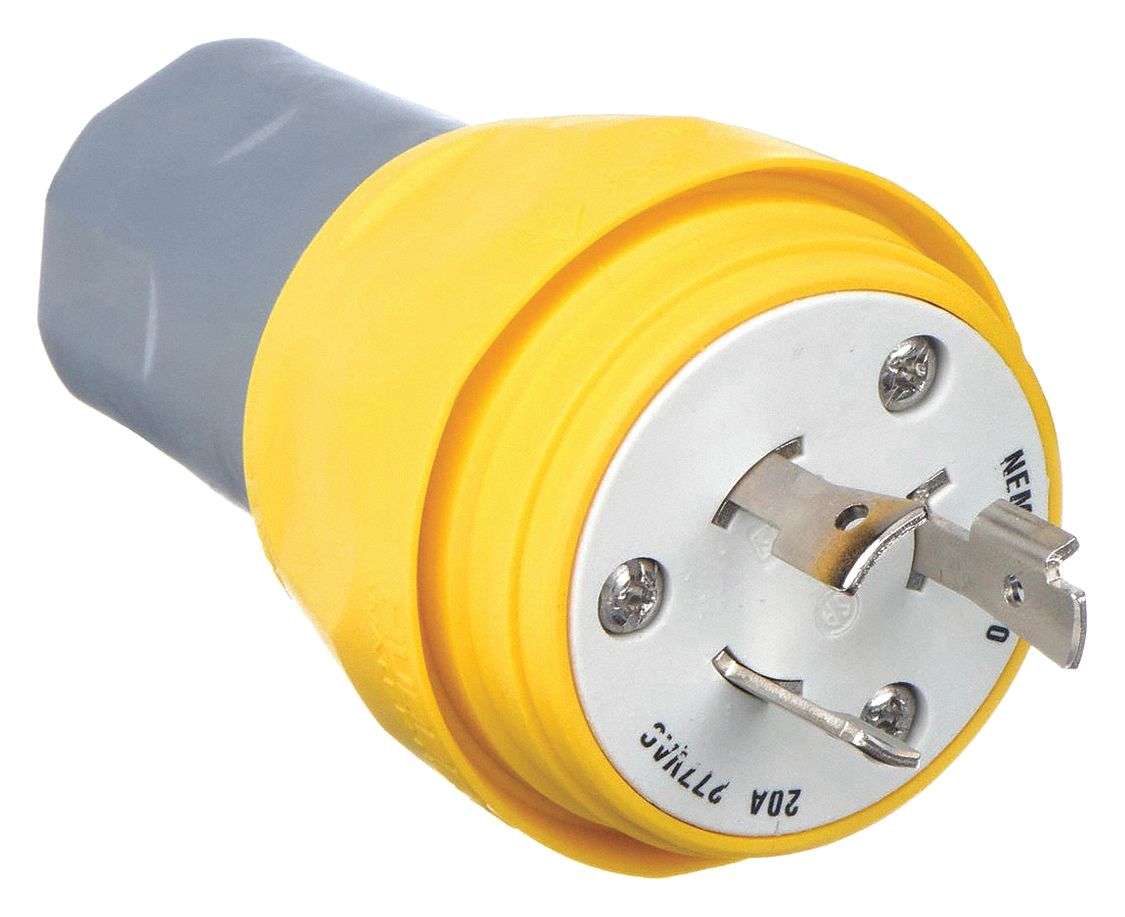 L7-20P, 20 A, Watertight Locking Plug - 39AW34|HBL26W49 - Grainger