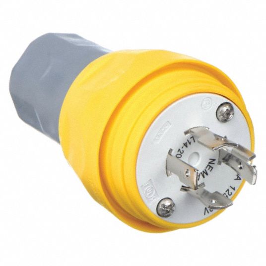 L14-20P, 20 A, Watertight Locking Plug - 39AW35|HBL26W74 - Grainger