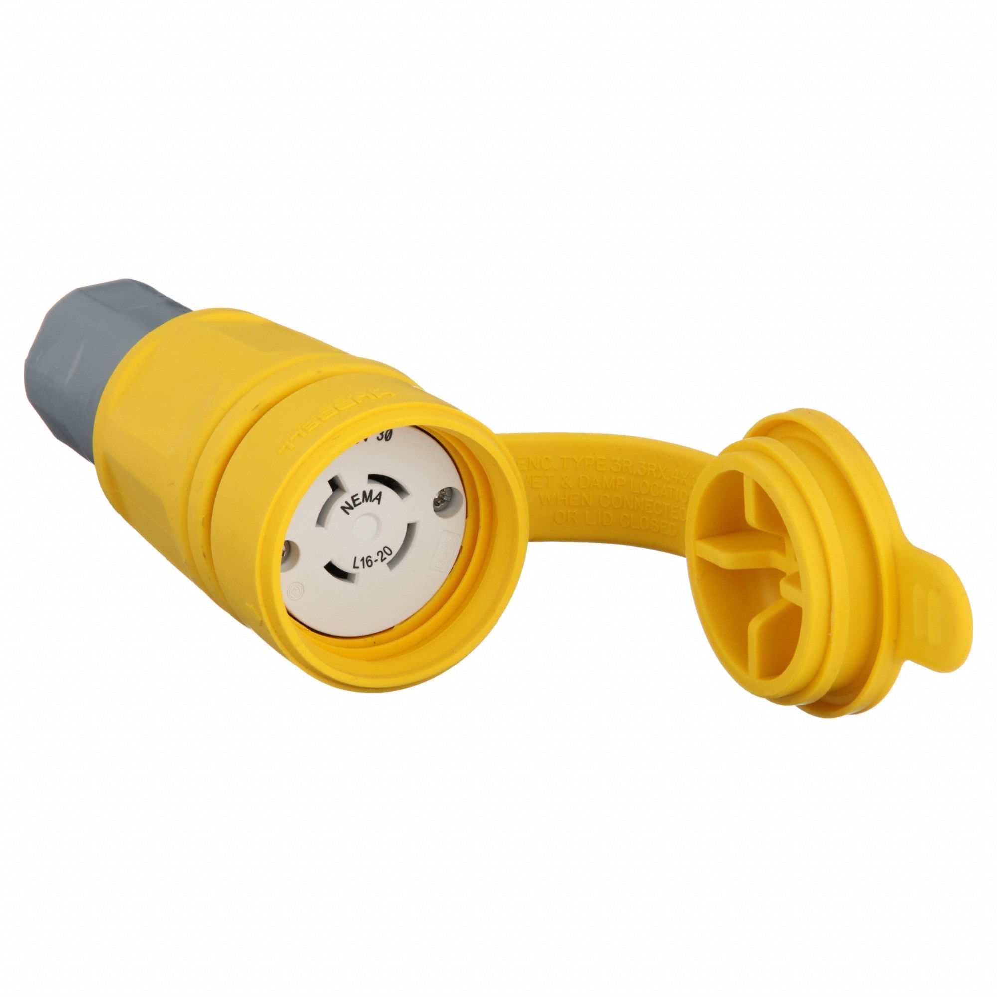 L16-20R, 20 A, Watertight Locking Connector - 39AW44|HBL27W76 - Grainger