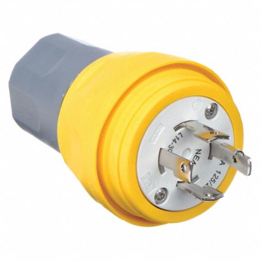 L14-30P, 30 A, Watertight Locking Plug - 39AW49|HBL28W74 - Grainger