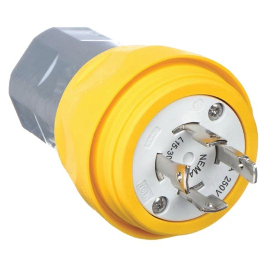 L15-30P, 30 A, Watertight Locking Plug - 39AW50|HBL28W75 - Grainger