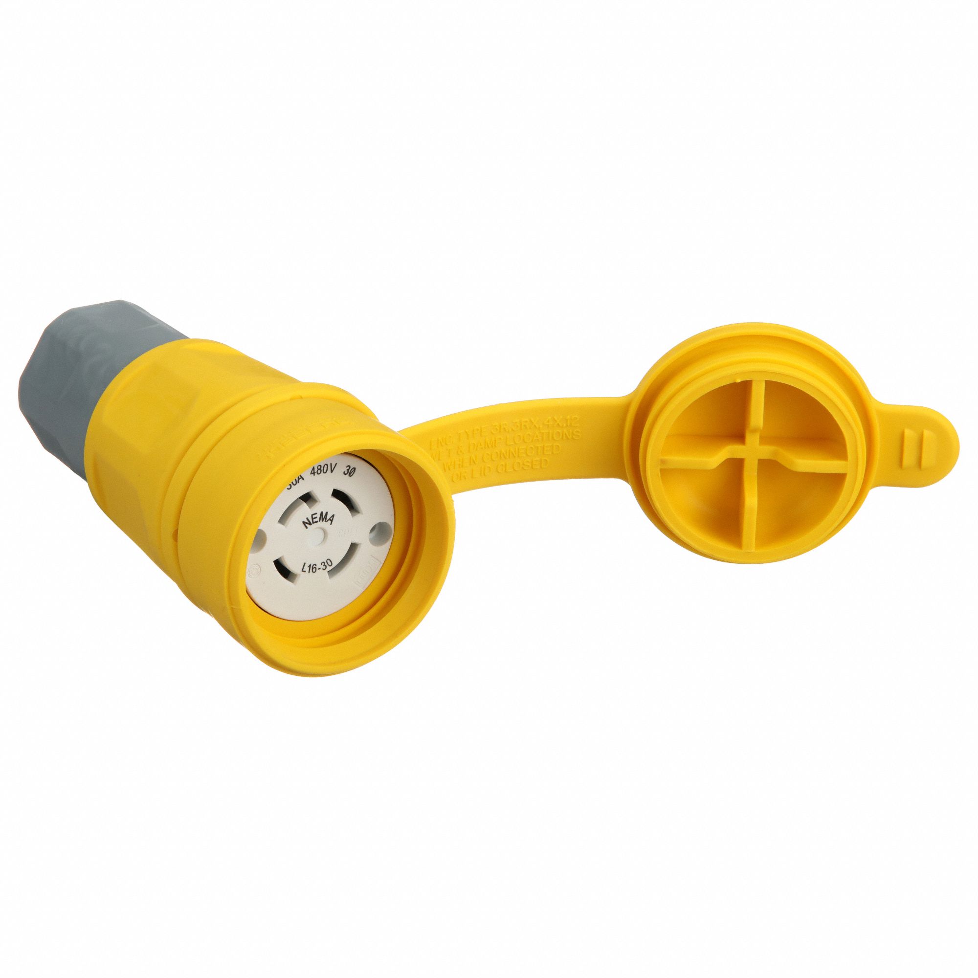 L16-30R, 30 A, Watertight Locking Connector - 39AW58|HBL29W76 - Grainger