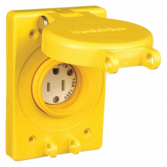 Single, 5-15R, Watertight Receptacle - 39AW60|HBL60W47 - Grainger