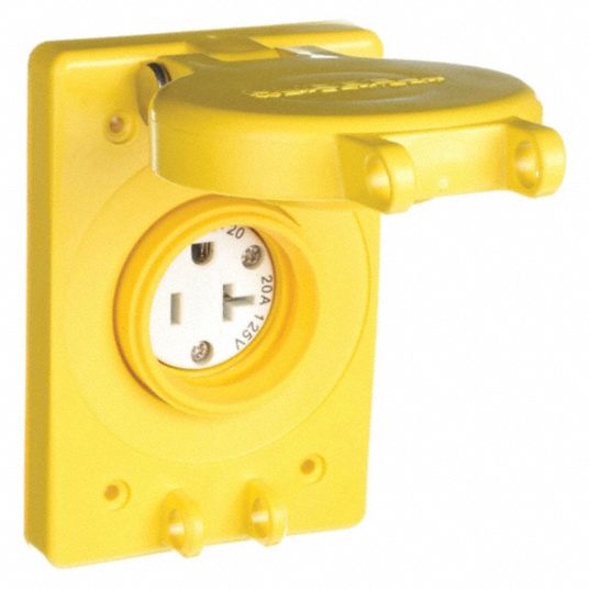 Single, 5-20R, Watertight Receptacle - 39AW61|HBL60W33 - Grainger