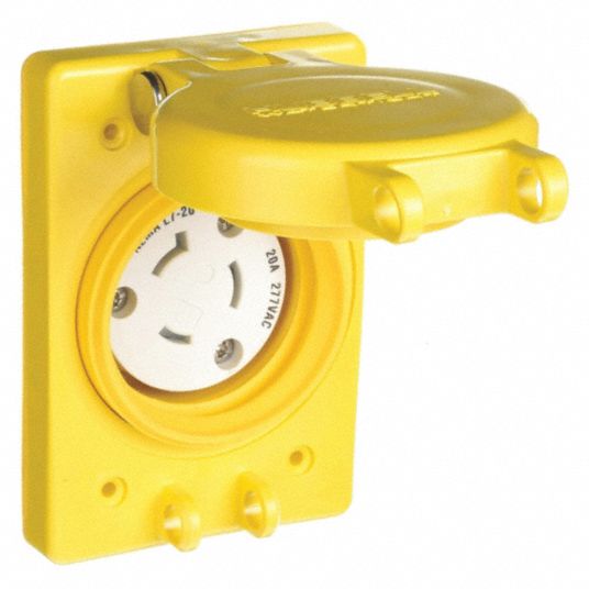 L7-20R, Flanged, Watertight Locking Receptacle - 39AW69|HBL67W49 - Grainger