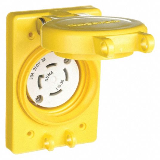 L15-30R, Flanged, Watertight Locking Receptacle - 39AW77|HBL69W75 ...