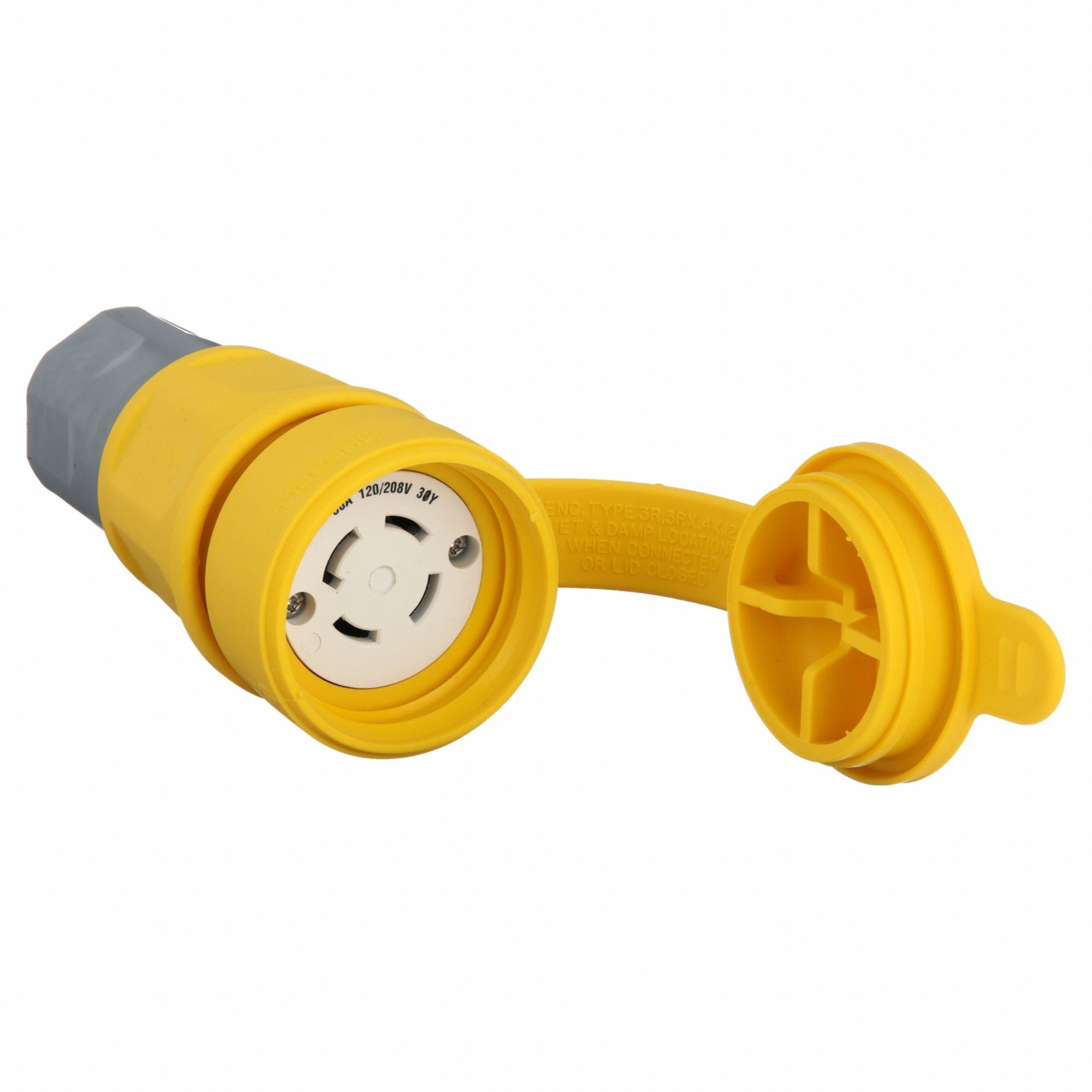 Non-NEMA, 30 A, Watertight Locking Connector - 39AW82|HBL29W09 - Grainger