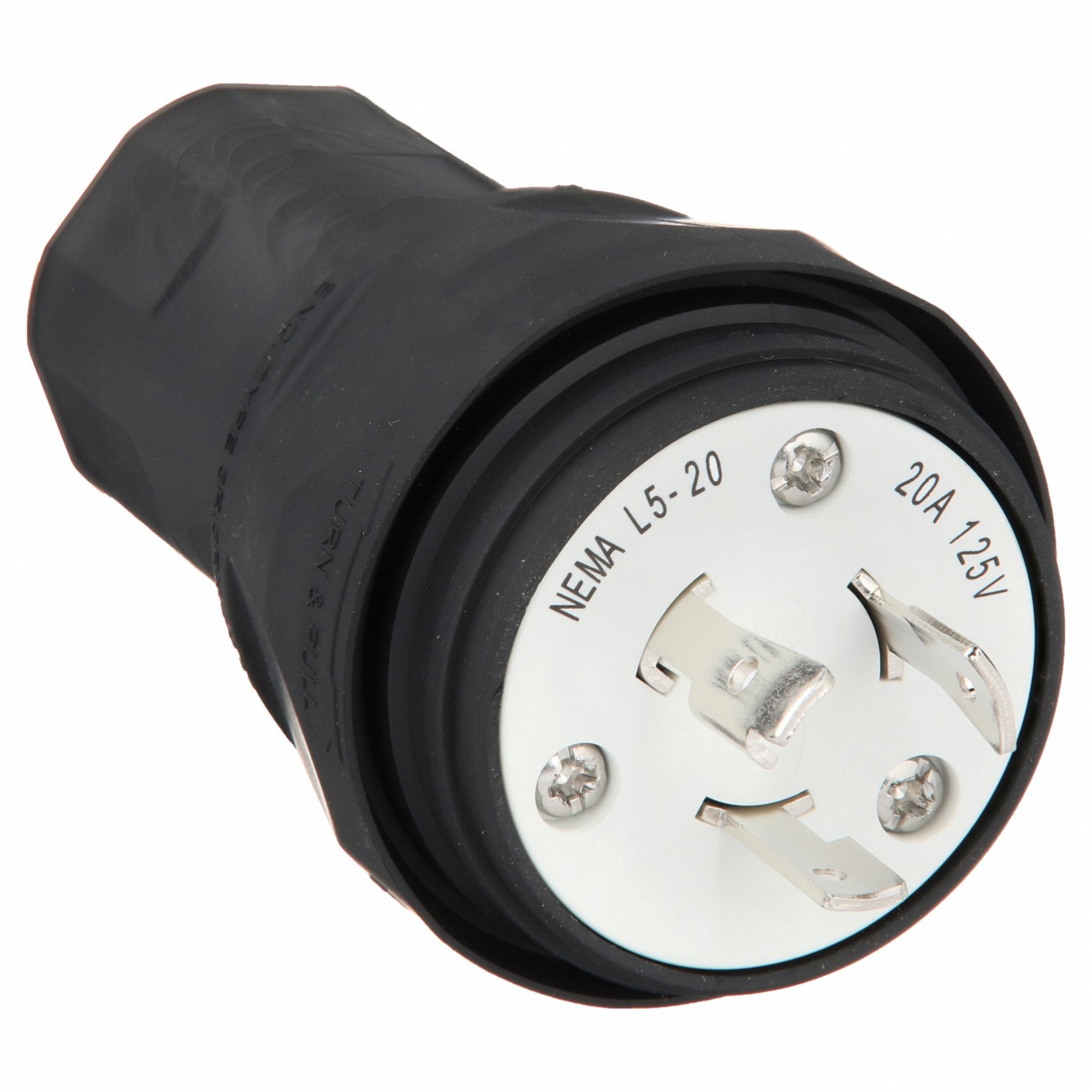L5-20P, 20 A, Watertight Locking Plug - 39AW95|HBL26W47BK - Grainger