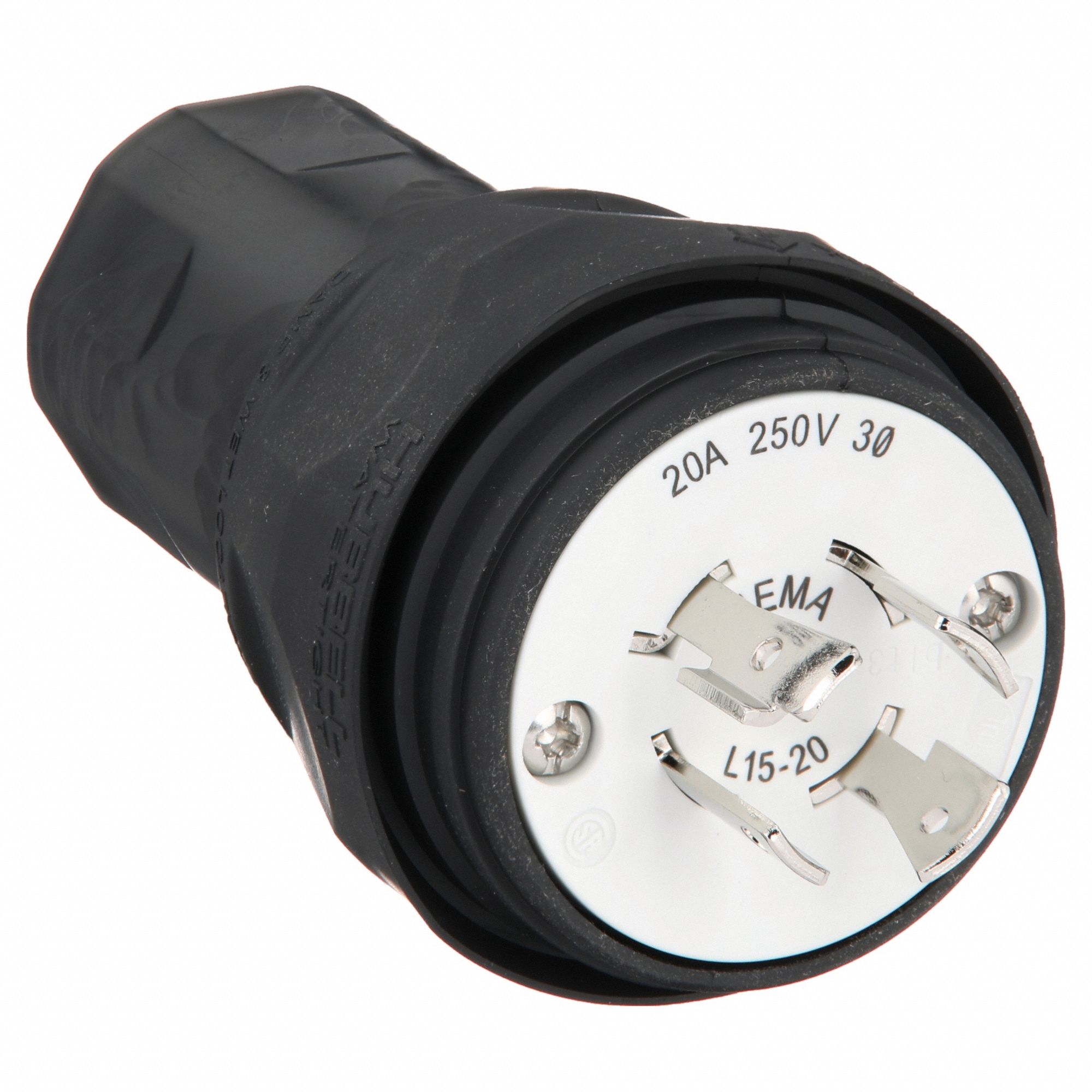L15-20P, 20 A, Watertight Locking Plug - 39AW96|HBL26W75BK - Grainger