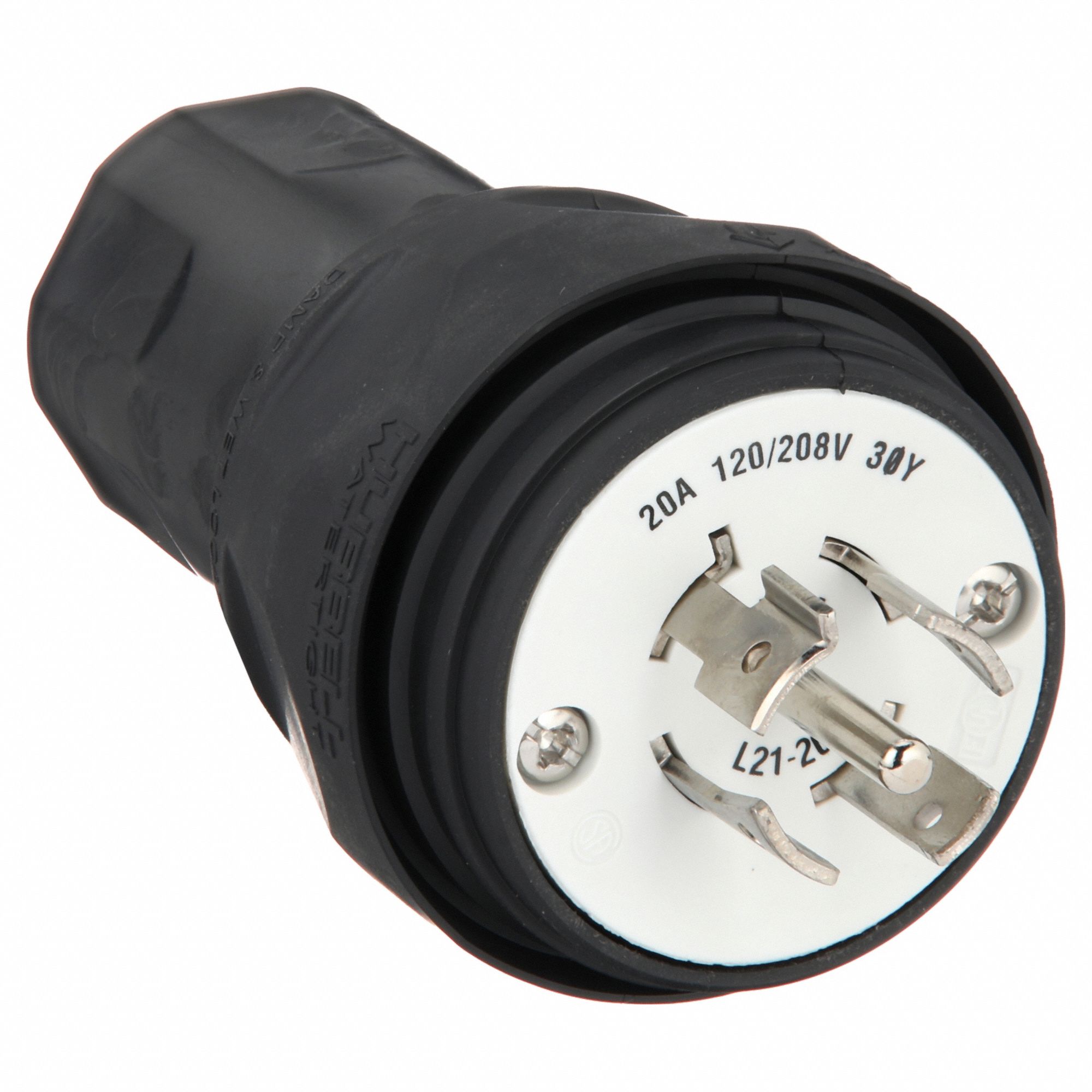 L21-20P, 20 A, Watertight Locking Plug - 39AW98|HBL26W81BK - Grainger