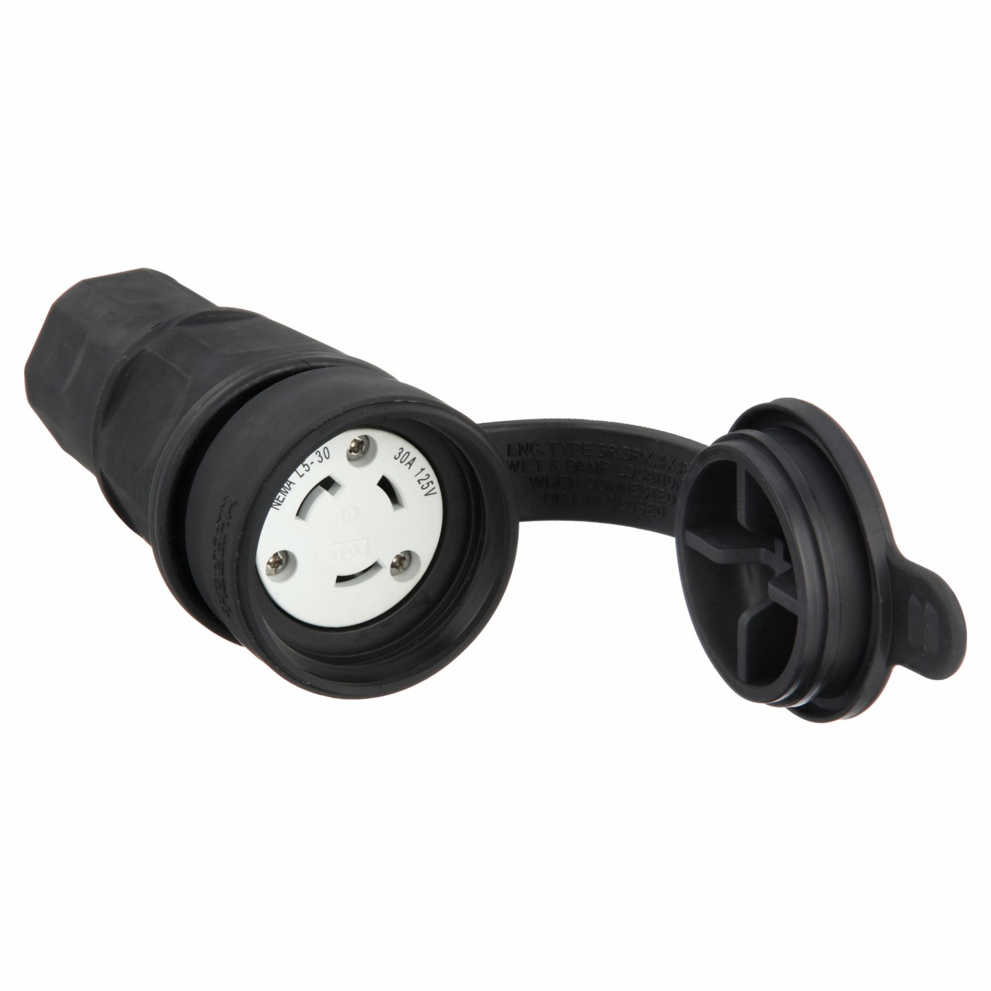 L5-30R, 30 A, Watertight Locking Connector - 39AX14|HBL29W47BK - Grainger