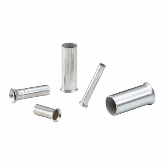 PANDUIT Ferrule, Non-Insul, 20 Awg, 8mm Len, PK1000 - 377D36|F75-8-M ...