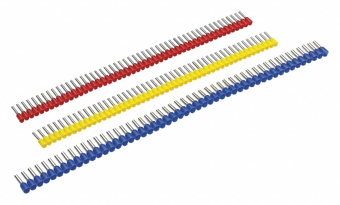 PANDUIT Ferrule: Black, Polypropylene, 16 AWG – 16 AWG Wire Size Range ...