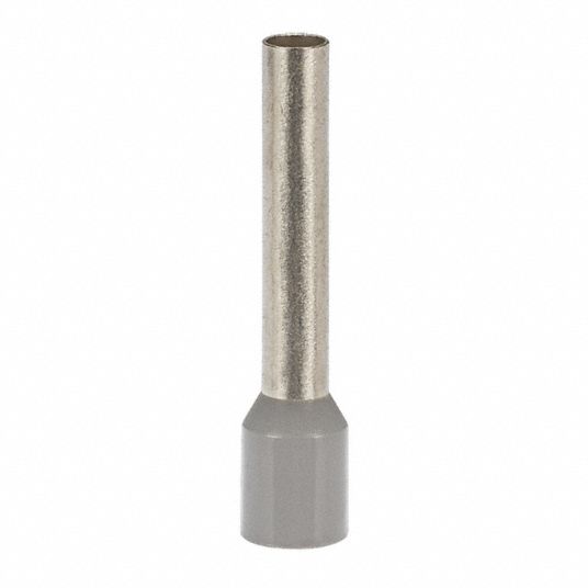 PANDUIT Ferrule: Gray, Polypropylene, 12 AWG – 12 AWG Wire Size Range ...