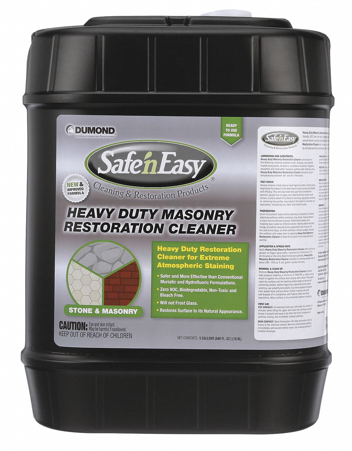 Bucket, 5 gal Container Size, Stone Restoration Cleaner - 39C348|0999 ...