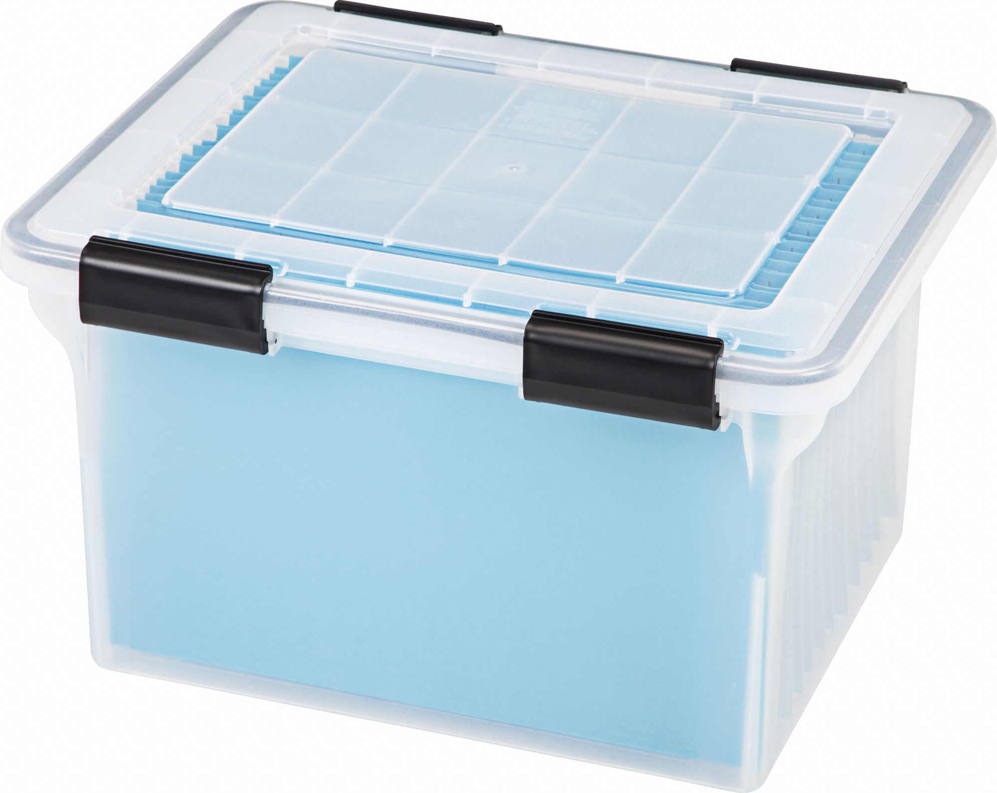 IRIS File Box, 10 7/8 in Height, 14 5/8 in Width, 18 in Depth, Clear ...