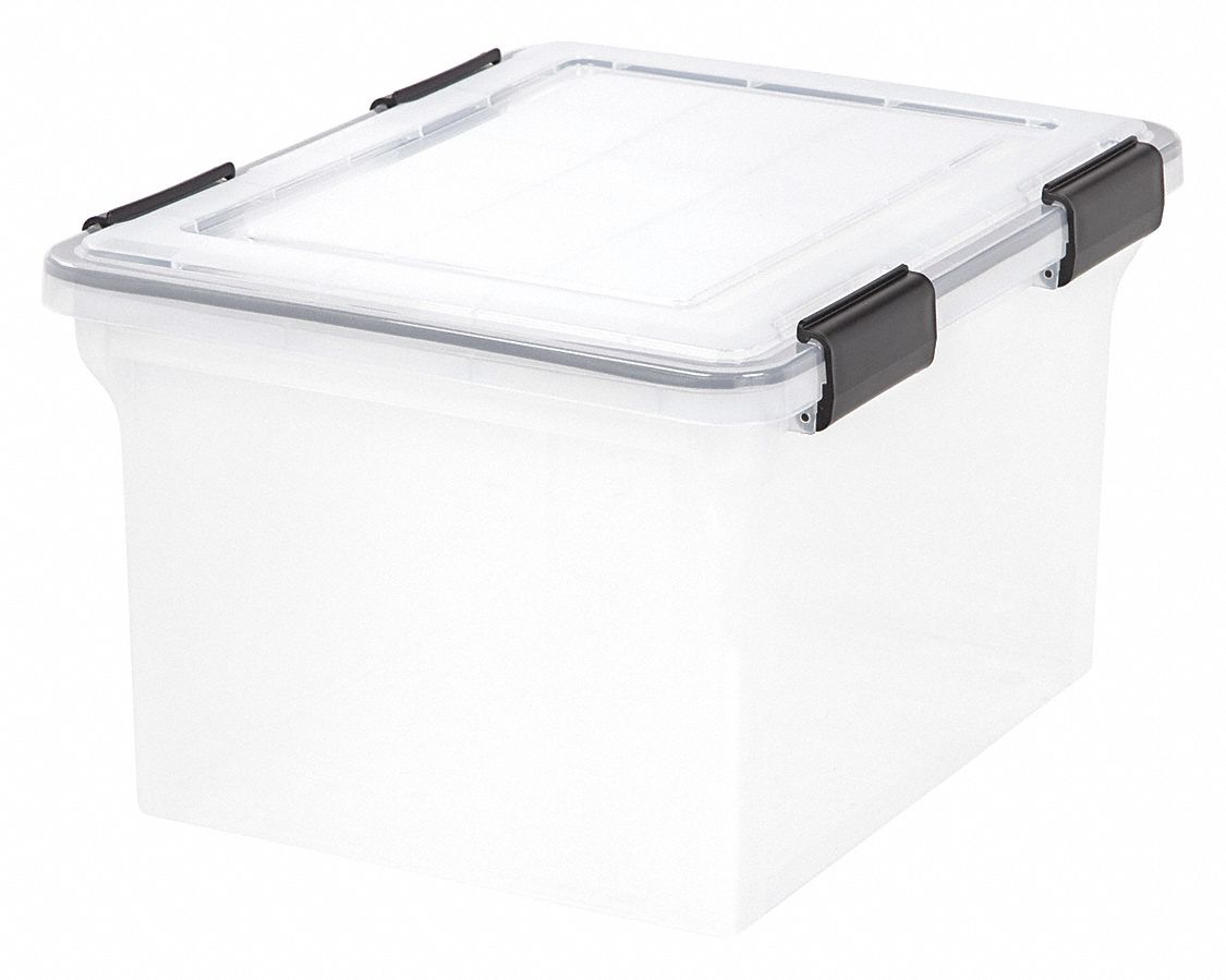 File Box, 10 7/8 in Height, 14 5/8 in Width, 18 in Depth, Clear - Grainger