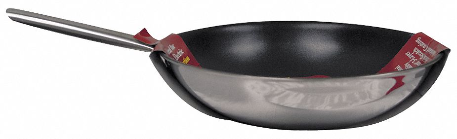 VULCANO, Non-Stick, 13 3/4 in Top Dia, Wok Pan - 39C539|8218-60/30A ...