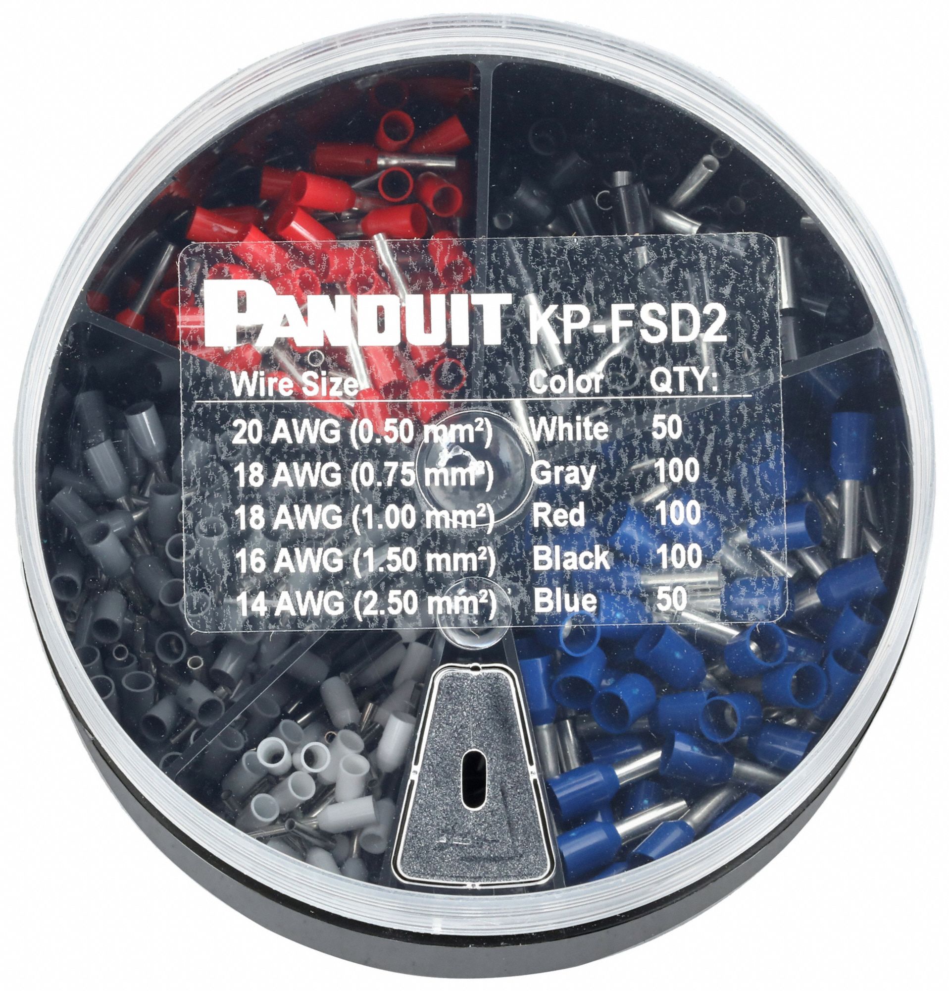 PANDUIT Ferrule Assortment Kit: 400 Pieces - 39CA58|KP-FSD2 - Grainger