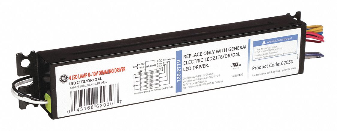 GE CURRENT, 4 Bulbs Supported, 120 to 277V AC, LED Driver - 39CC85 ...