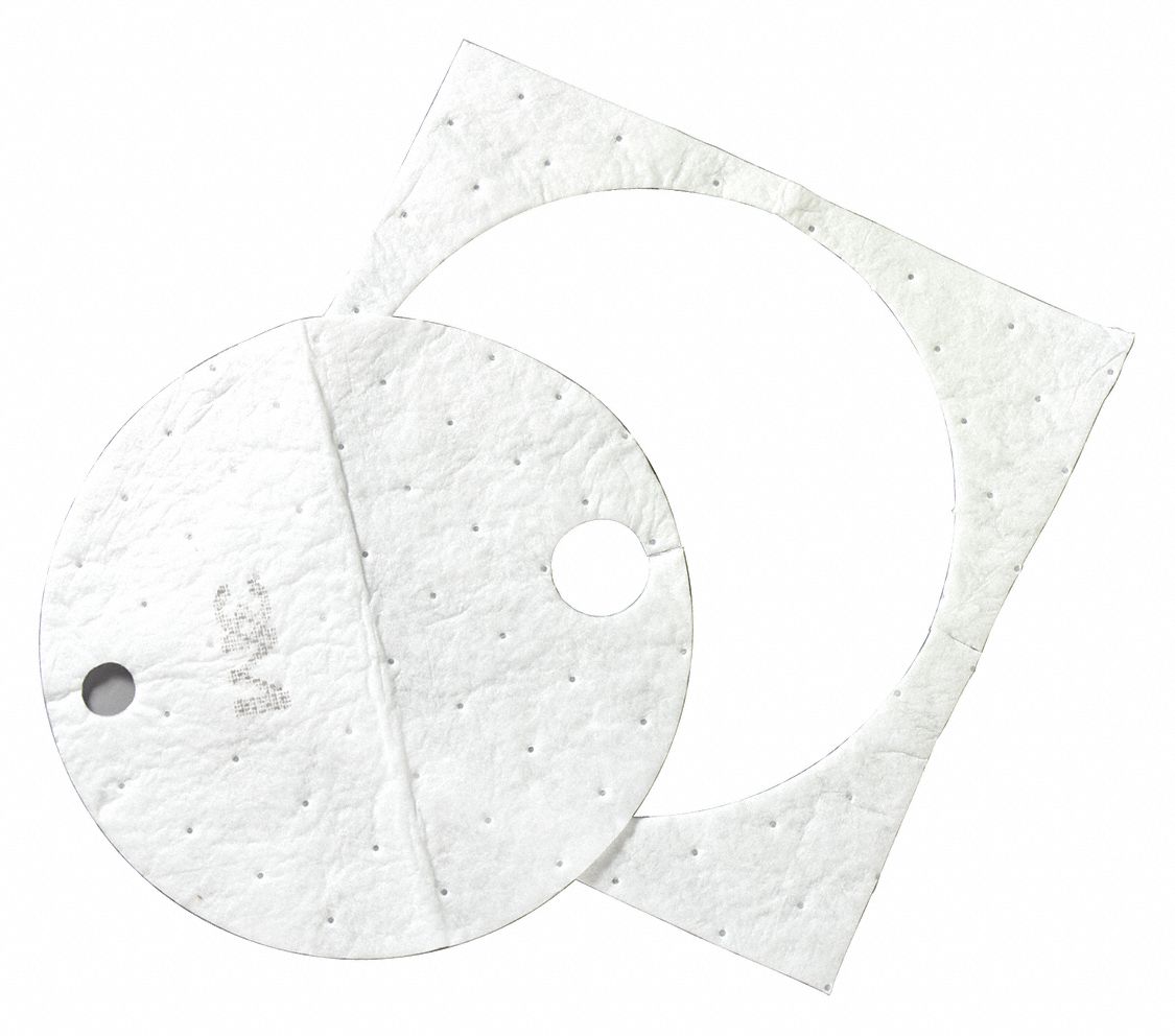 3M, 19 gal Volume Absorbed Per Pad, 32 gal (25 Pads), Drum Top ...