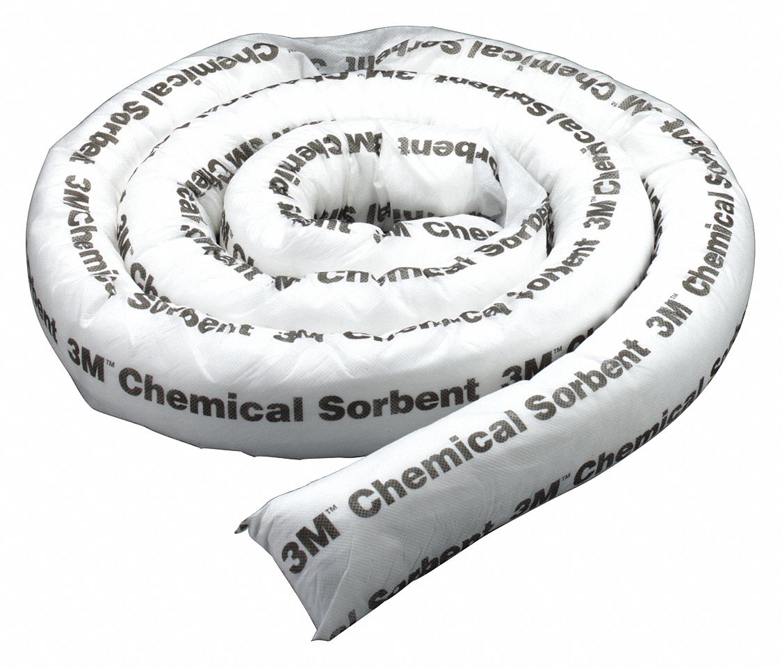 3M, 3 in Dia, 12 ft Lg, Sorbent Boom - 39CD51|P-212 - Grainger