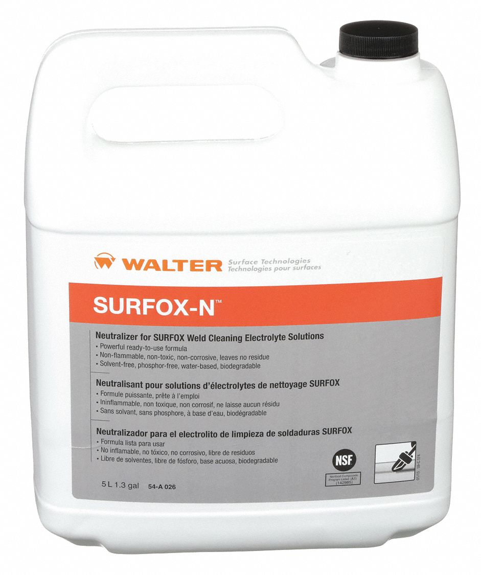 WALTER SURFACE TECHNOLOGIES CLEANER/NEUTRALIZER SURFOX-N 5L - Weld ...
