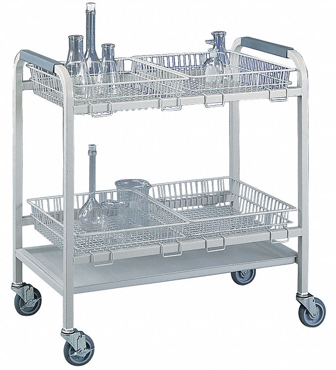 18 in Overall Lg, 16 in Overall Wd, Laboratory Glassware Cart Basket ...