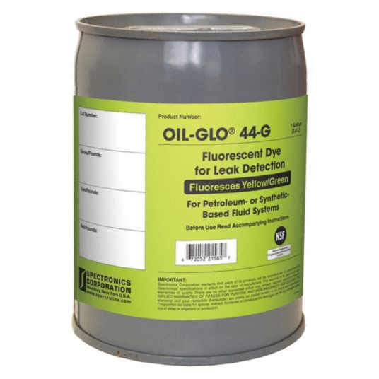 SPECTROLINE, Green, Fluorescent Dye - 39D685|OIL-GLO 44-G - Grainger