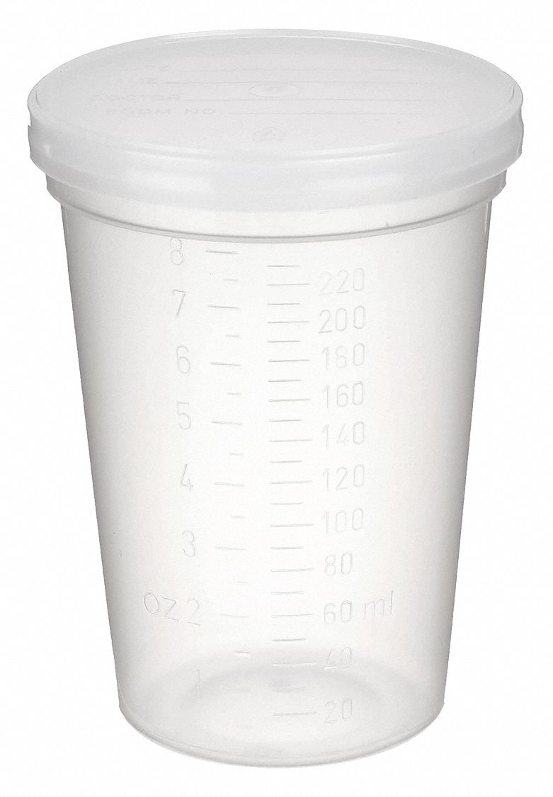 MEDICAL ACTION, 8.5 fl oz Capacity - oz, 236 mL Capacity - mL, Specimen ...