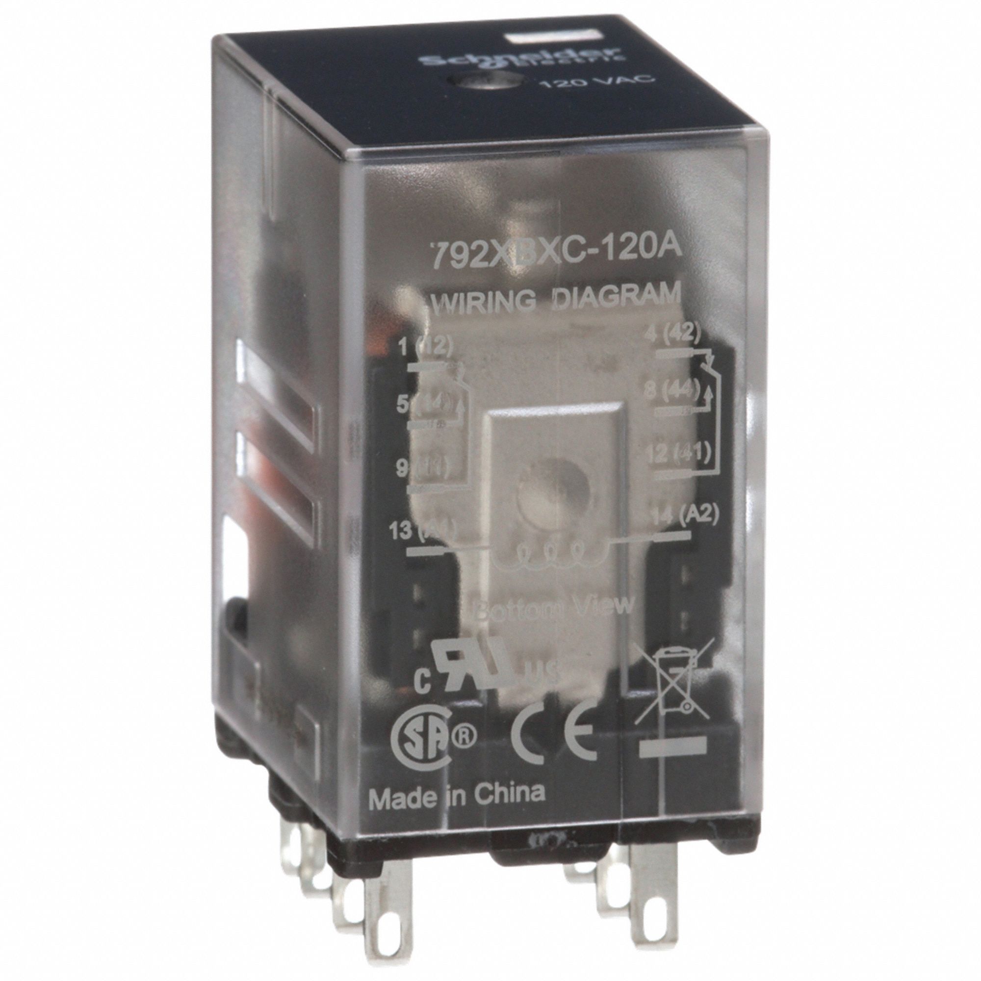 SCHNEIDER, Socket Mounted, 12 A Current Rating, General Purpose Relay ...