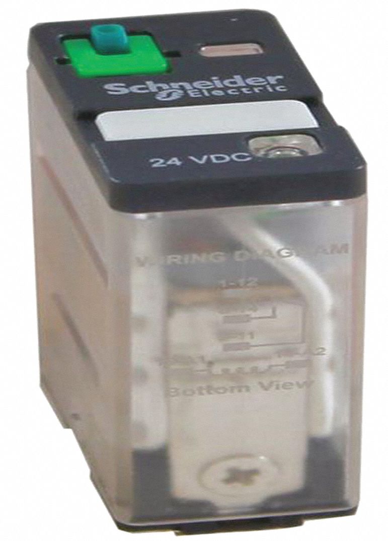 SCHNEIDER ELECTRIC General Purpose Relay, 24V DC Coil Volts, 15A @ 277V ...