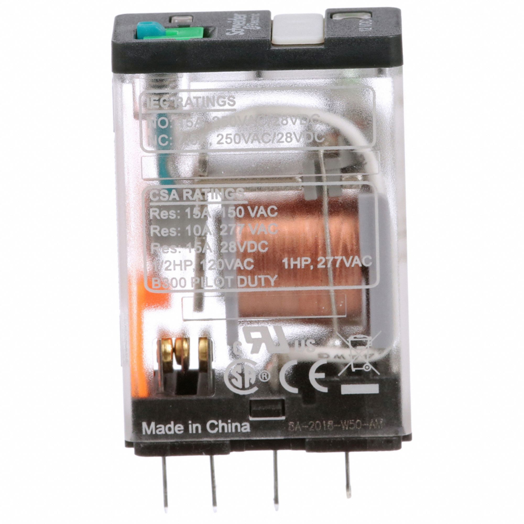 SCHNEIDER General Purpose Relay: Socket Mounted, 15 A Current Rating ...