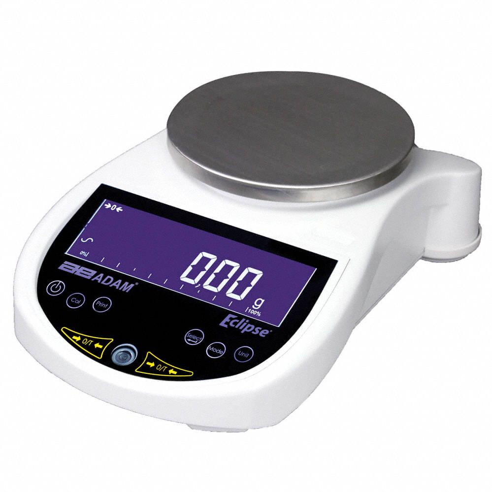 ADAM EQUIPMENT Compact Bench Scale: 6,200 g Capacity, 0.01 g Scale ...
