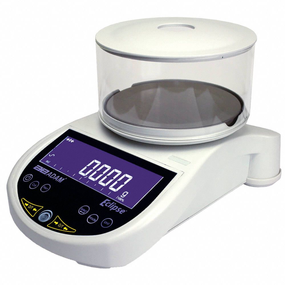 ADAM EQUIPMENT Compact Bench Scale: 620 g Capacity, 1 mg Scale ...