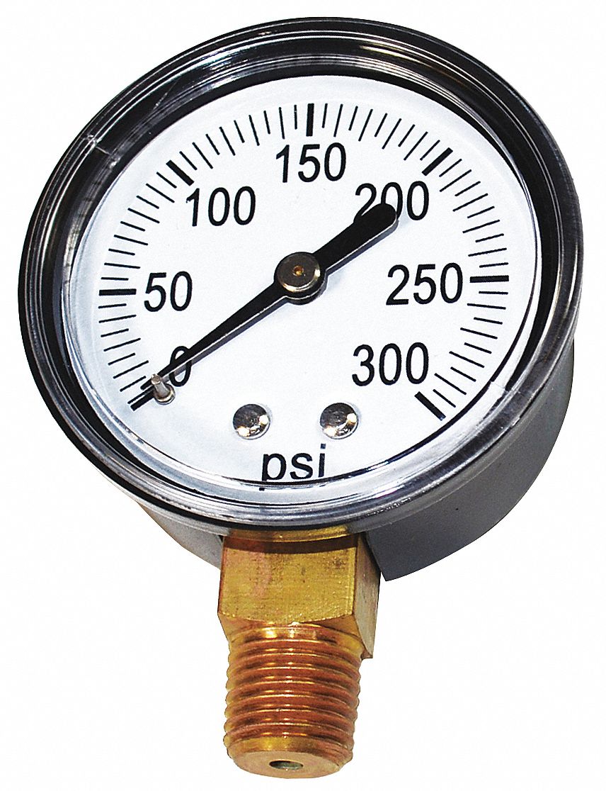 CHICAGO PNEUMATIC, 1312100840, 36VZ41, Pressure Gauge, Bottom Mount ...