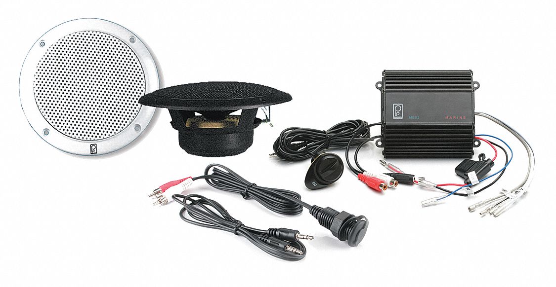 POLY-PLANAR, Round, White, MP3 Kit - 39DN59|MP3-KIT-A - Grainger